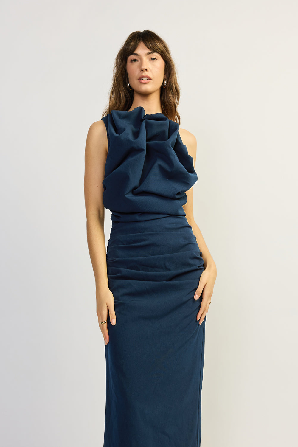 COBURN DRESS - NAVY – TOJHA