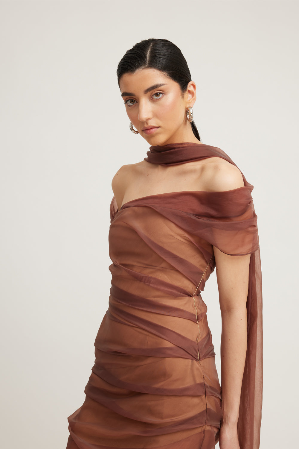 MARCELINE ASYMMETRICAL MAXI DRESS – TOJHA